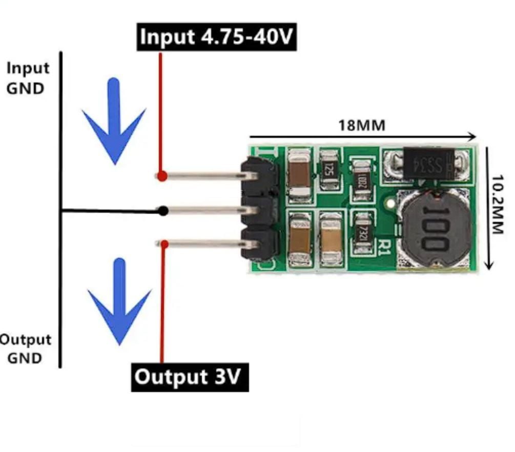 DD4012SA 1A 3V DC DC Buck Voltaj Dönüştürücü Modülü Satın Al ...