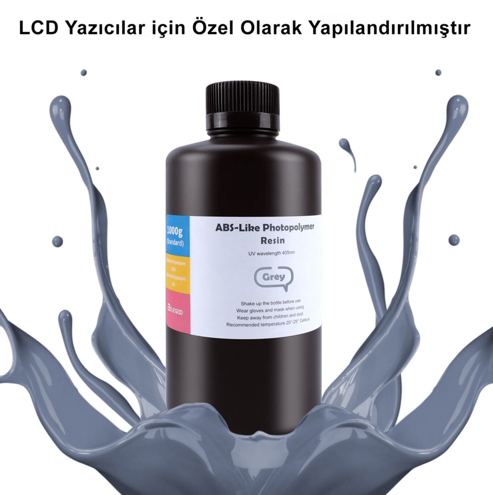 ELEGOO ABS Like Fotopolimer Reçine Gri 1Kg Satın Al | Robotzade.com